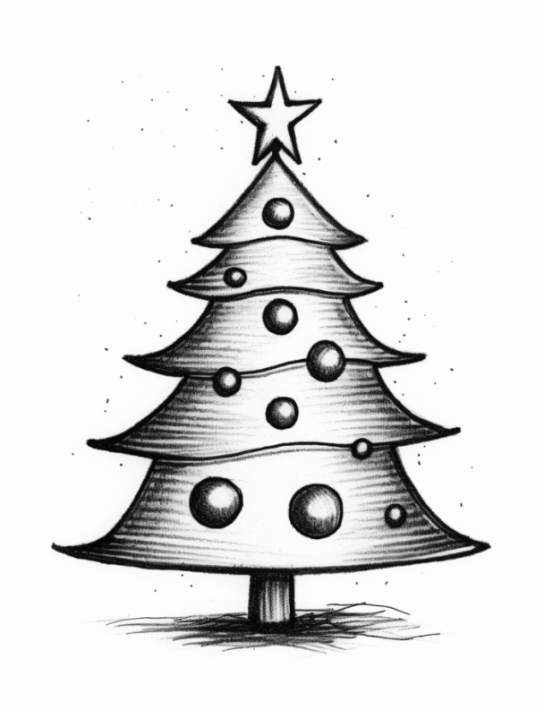 Christmas Tree Coloring Pages | Hue Therapy