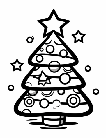 Christmas Tree Coloring Pages | Hue Therapy