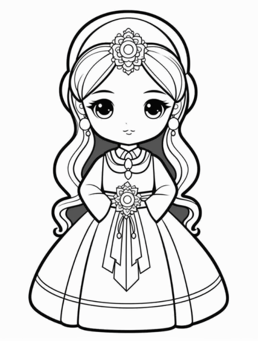 Princess Coloring Pages | Hue Therapy