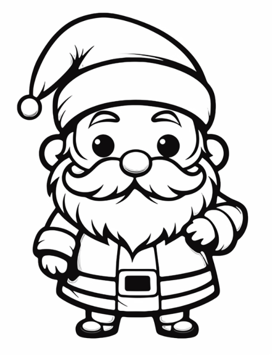 Santa Coloring Pages | Hue Therapy