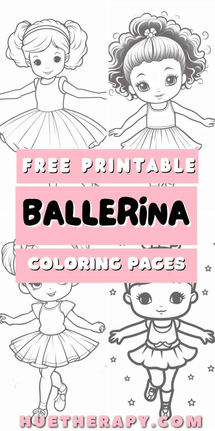 Ballerina Coloring Pages | Hue Therapy