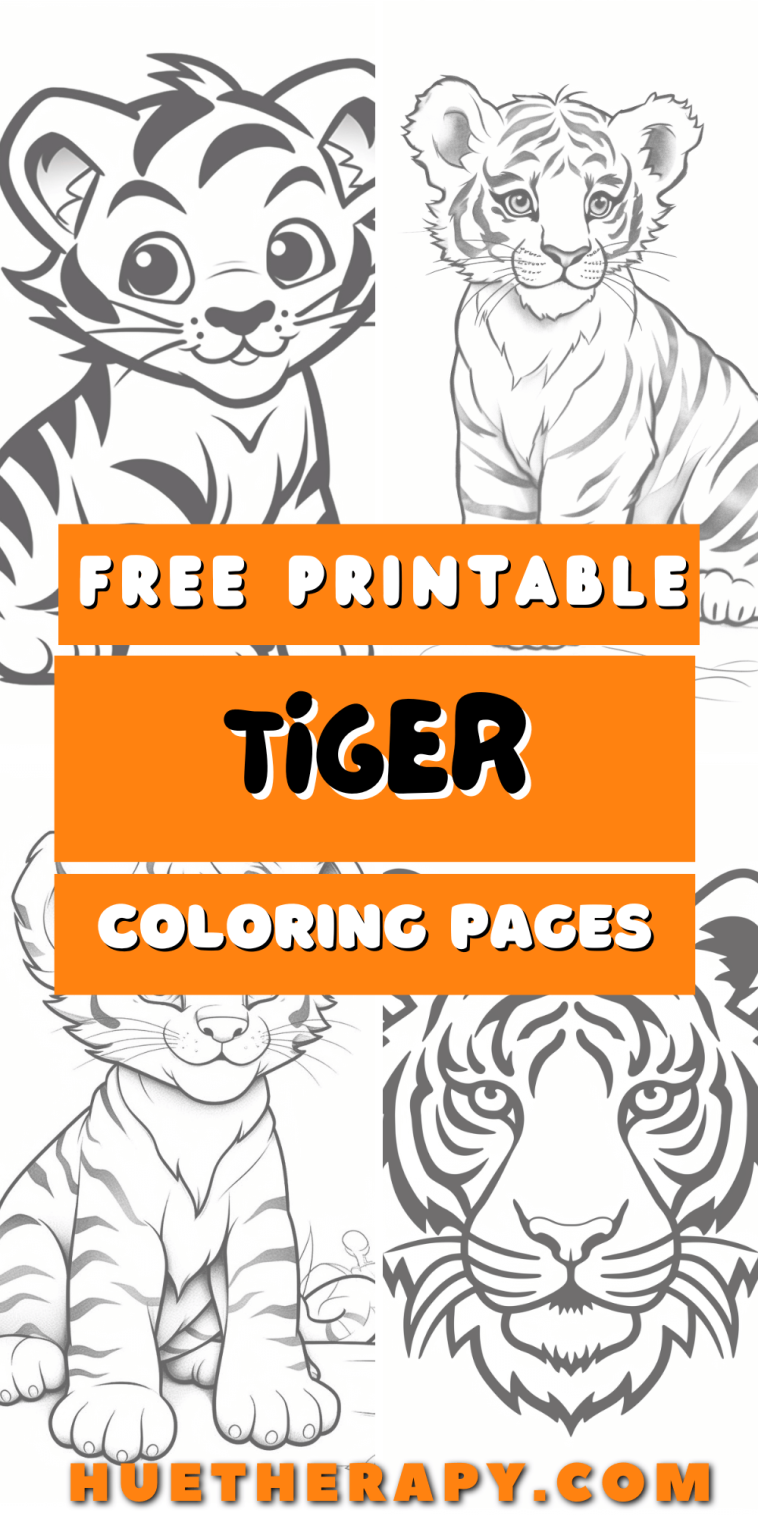 Tiger Coloring Pages | Hue Therapy