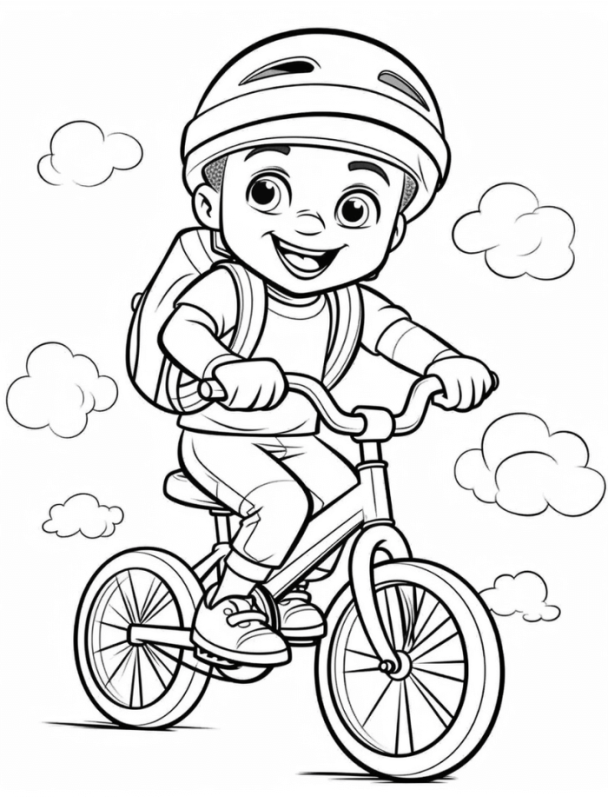 Bicycle Coloring Pages | Hue Therapy