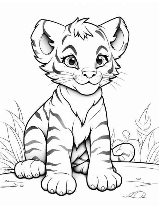 Tiger Coloring Pages | Hue Therapy
