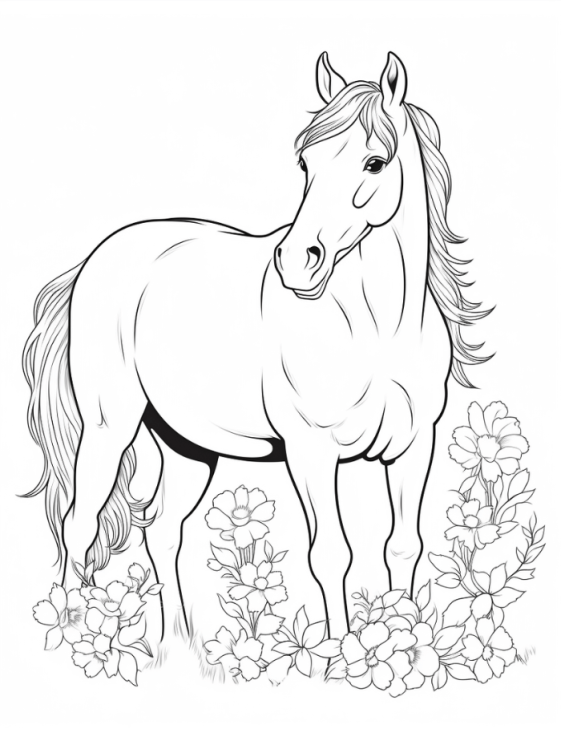 Horse Coloring Pages | Hue Therapy