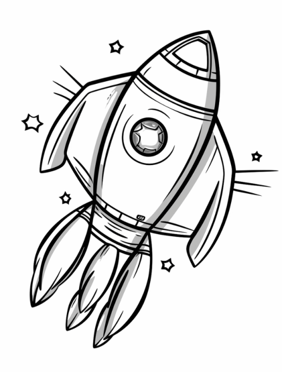 Spaceship Coloring Pages | Hue Therapy
