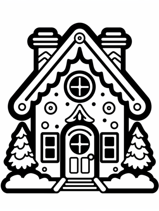 Christmas Gingerbread Coloring Pages | Hue Therapy