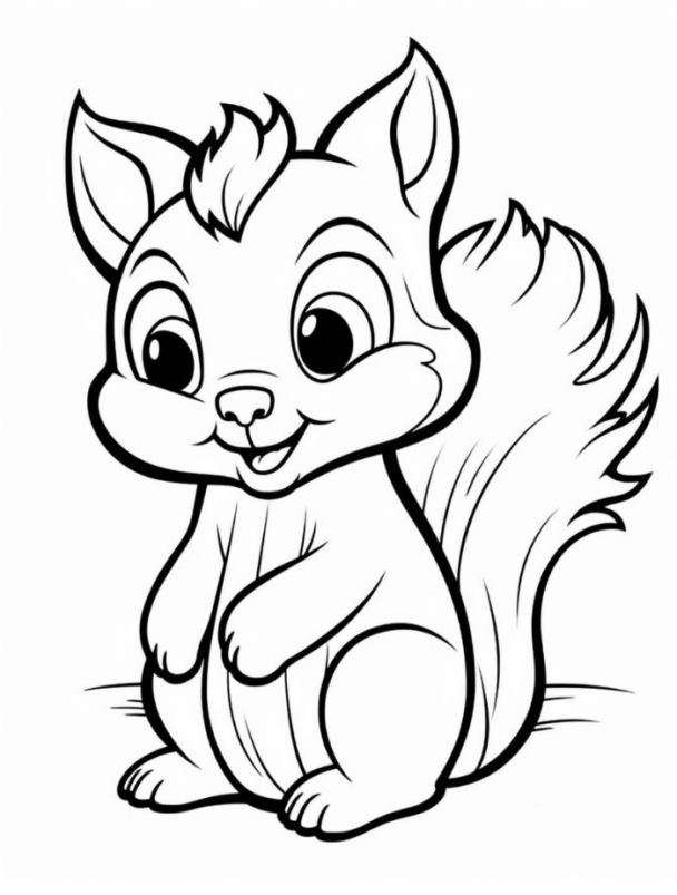 Squirrels Coloring Pages | Hue Therapy