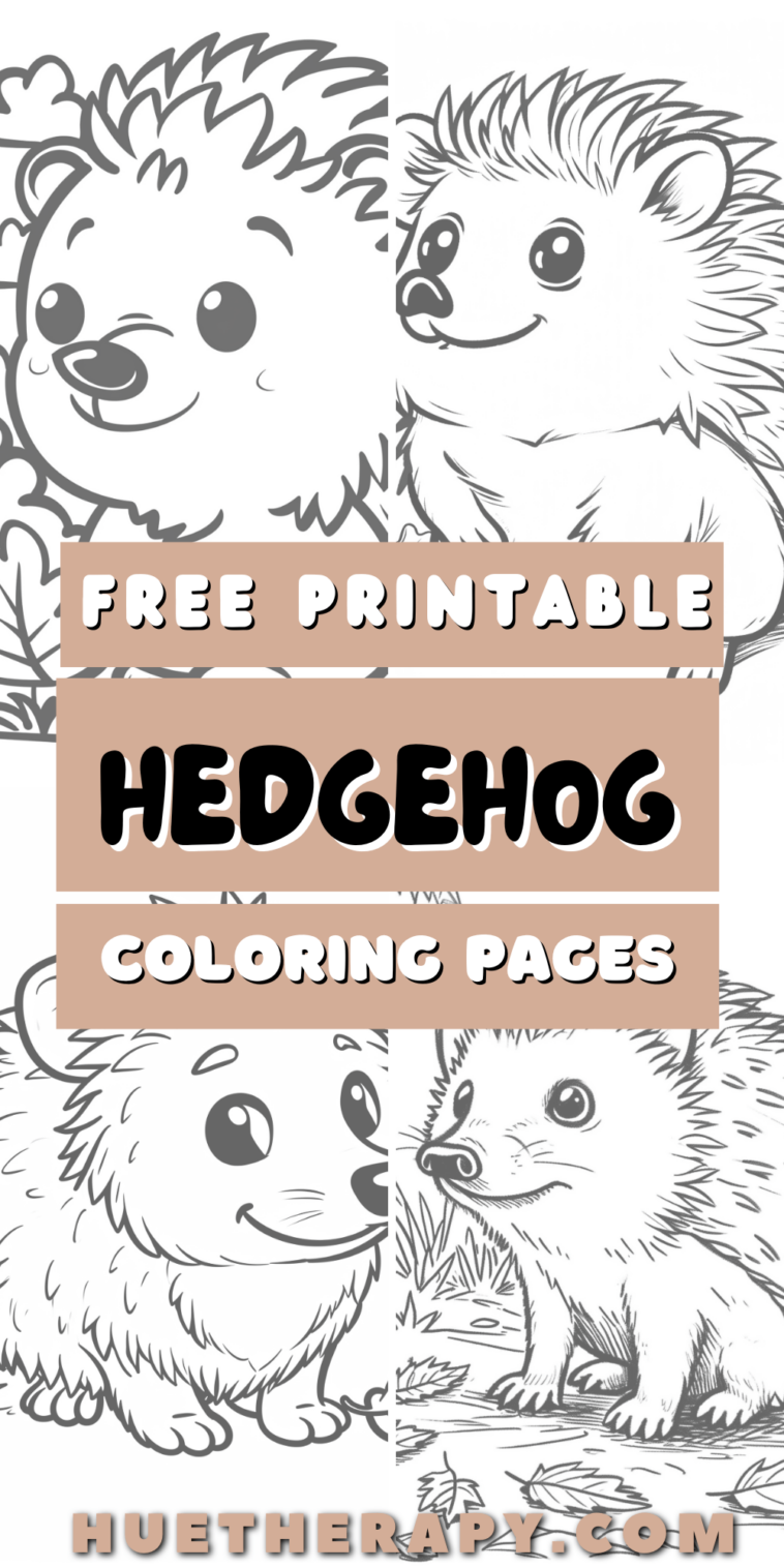 Hedgehog Coloring Pages | Hue Therapy