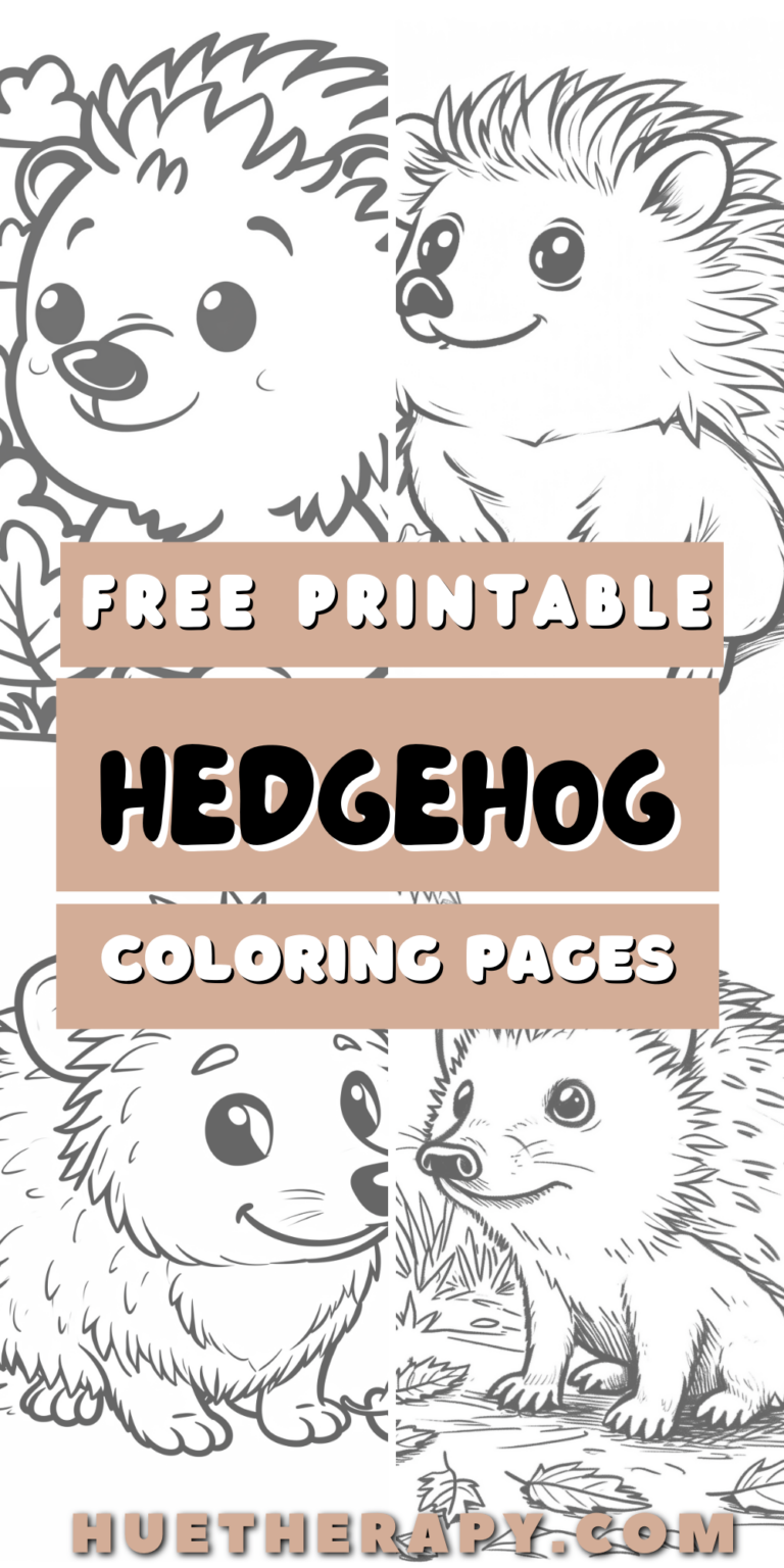 Hedgehog Coloring Pages | Hue Therapy